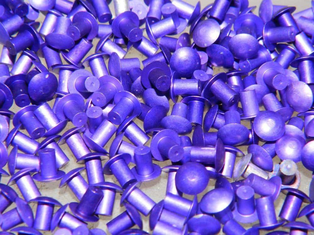 50 x Rivets Mushroom Head Violet Dia 1/8" Length 3/16" Part SP85-403 W19