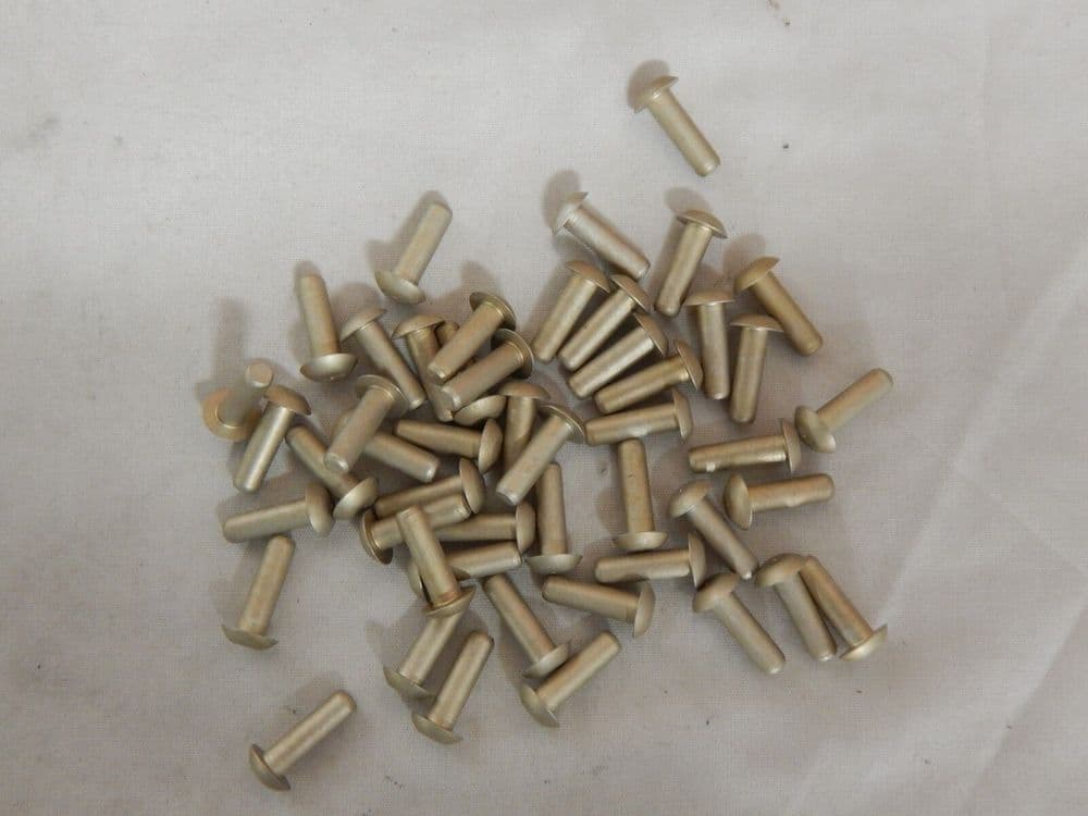 50 x Solid Aircraft Rivets 4mm Diameter Aluminium DIN65260-40140E K4