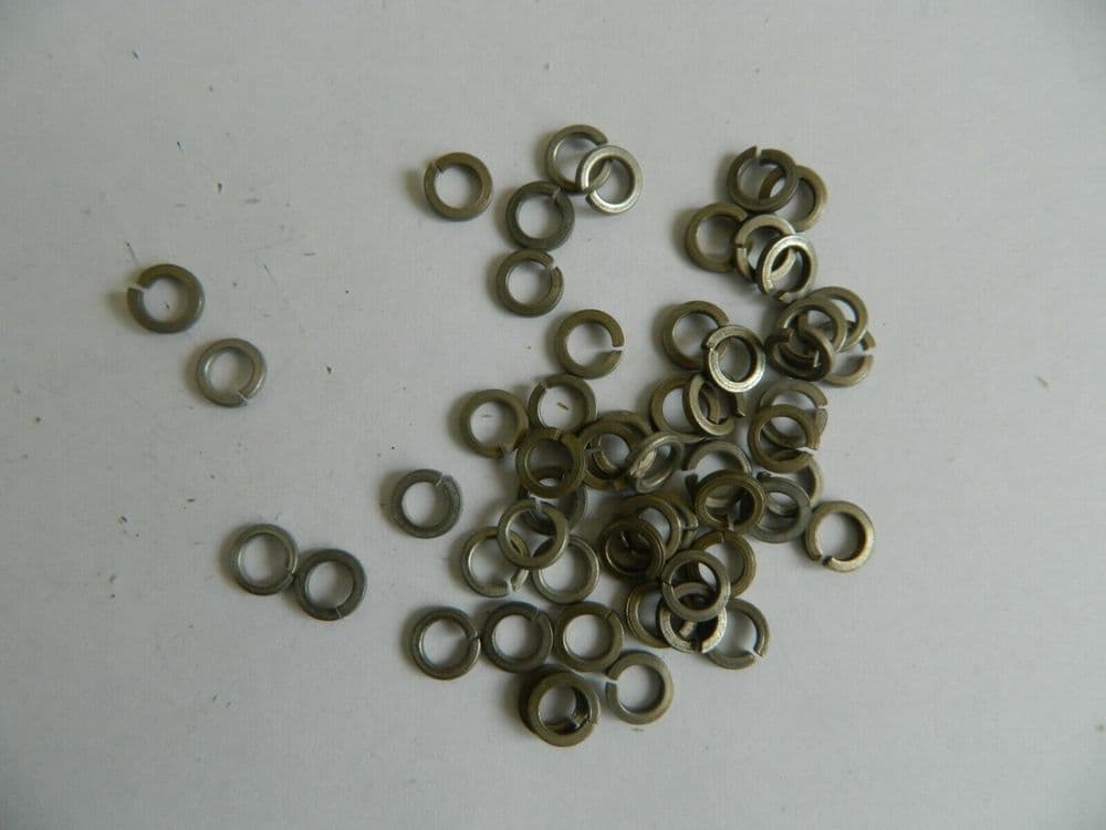 50 x Steel Aircraft Spring Washers 0 2" Hole Diameter 0 06" Thick F7