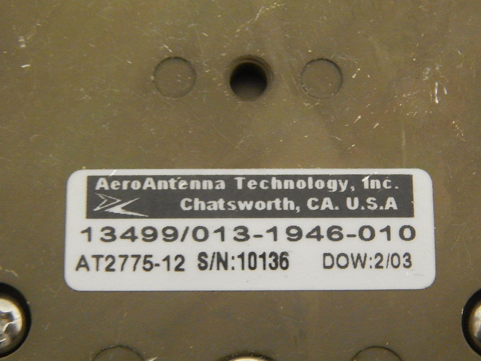 Aeroantenna AT2775-12 L1/L2 Dual Band GPS Antenna Magnetic Mounting D1A