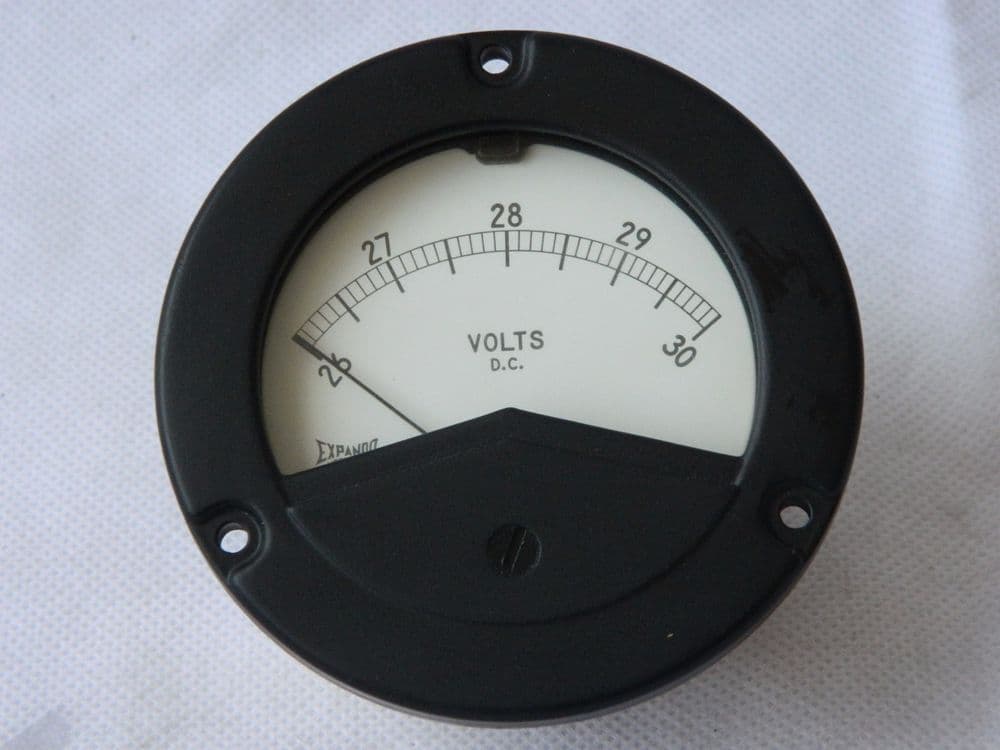 Aircraft 26-30 DC Volt Meter Part No 431-26-30VDC With Fixings 1R1D