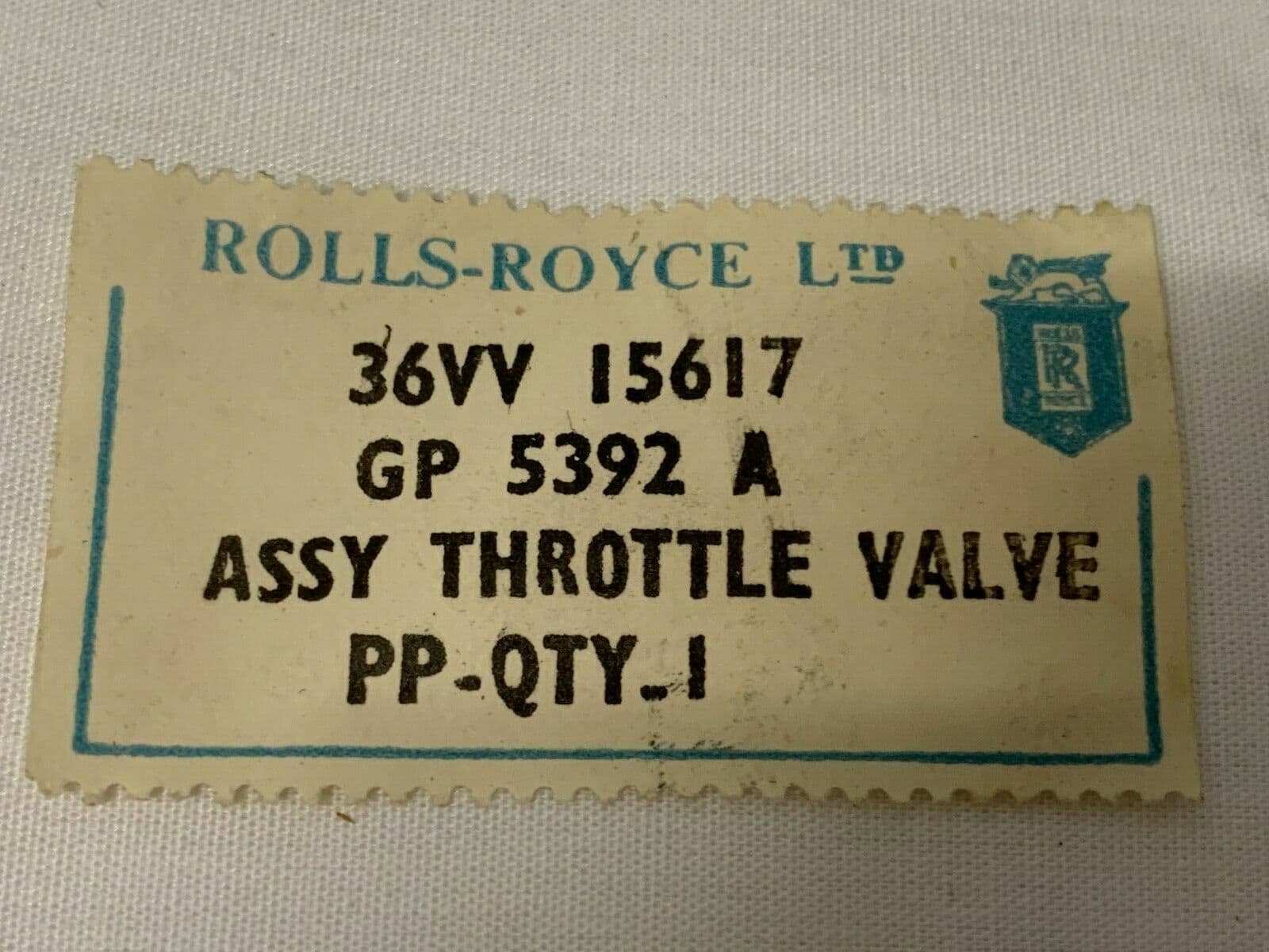 Aircraft Avon Jet Engine Throttle Valve Assembly 36VV/15617 GR401B