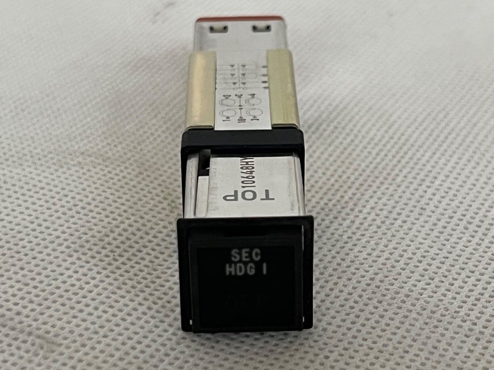 Aircraft Cockpit Illuminated SEC HDG I OFF Push Button Switch Indicator D5D