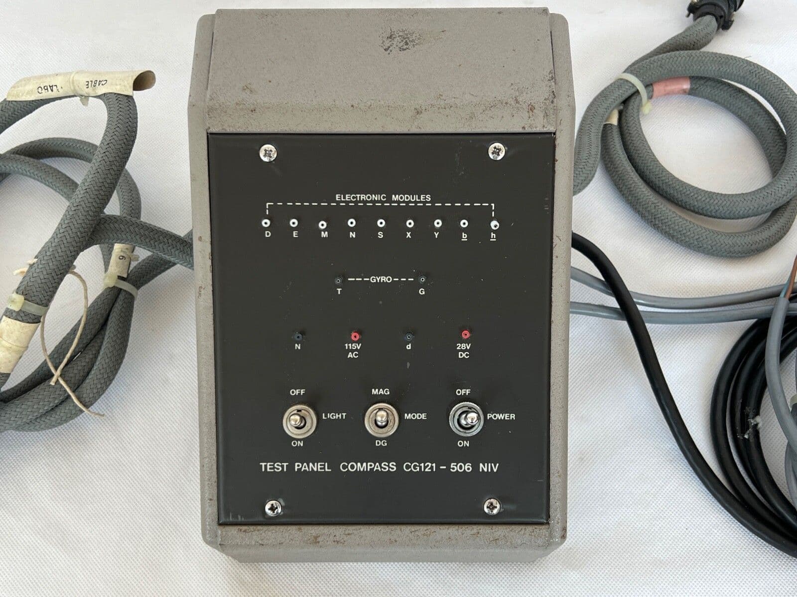 Aircraft Compass Test Panel CG121-506 With Cables and Connectors D5E