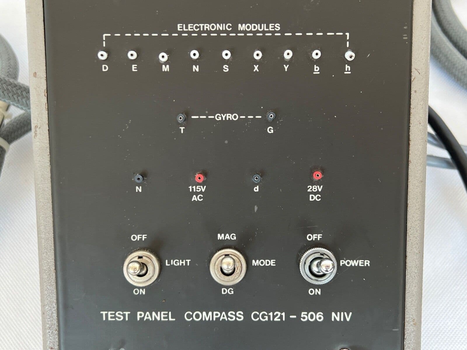 Aircraft Compass Test Panel CG121-506 With Cables and Connectors D5E