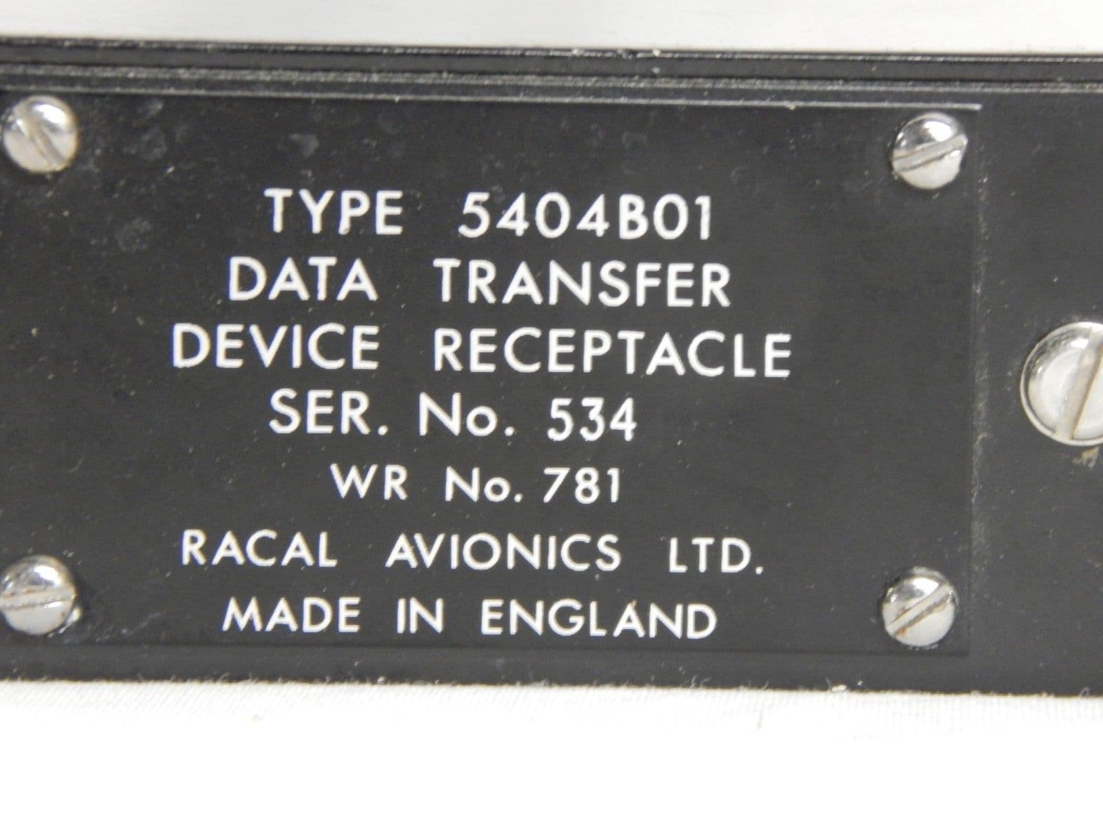 Aircraft Data Transfer Device Type 5404B01 Racal Avionics GR1B