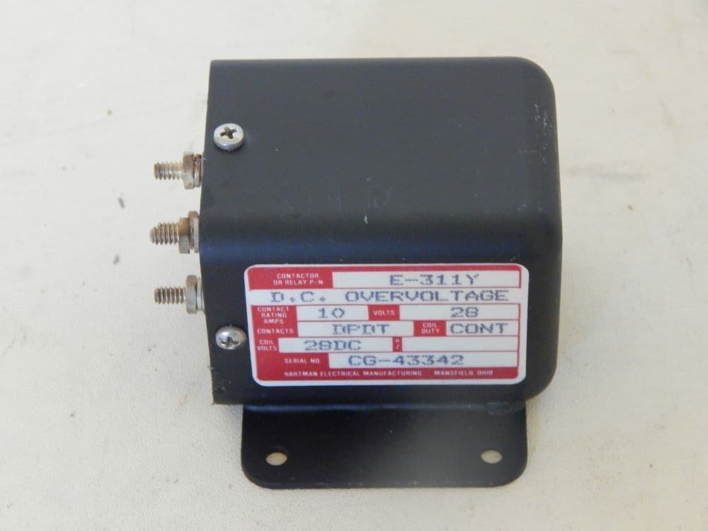 Aircraft DC Over Voltage Sensor 28 Volt 10 Amp Part No E311Y 1R1B