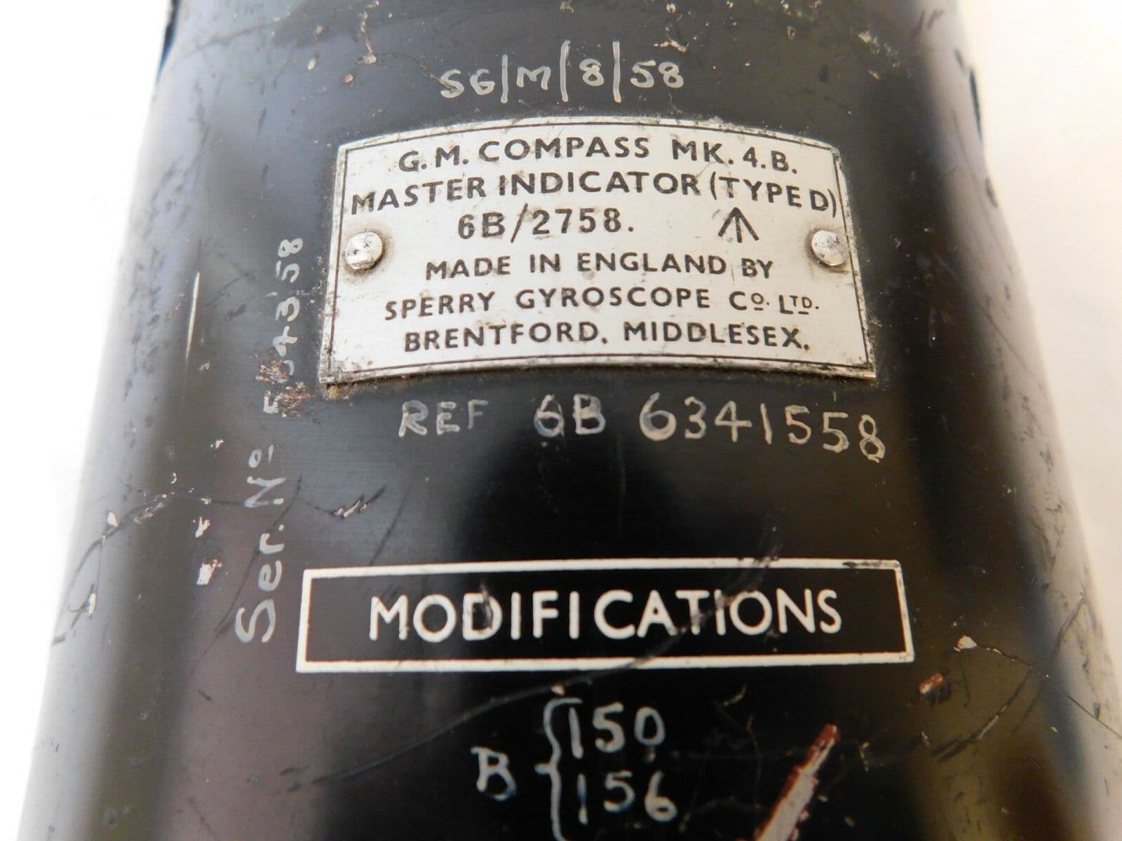 Aircraft G M Compass MK 4 B Master Indicator Type D Ref No 6B/2758 1R6A