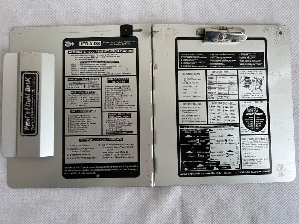Aircraft Pilots Aero Products Model PFD-1 Flight Desk D5D