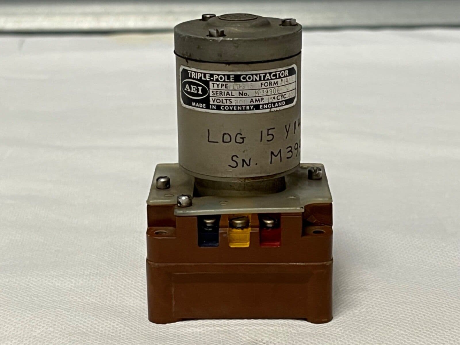 Aircraft Triple-Pole Contactor Relay Type LDG15-Y14 200V 15 Amp GR400B