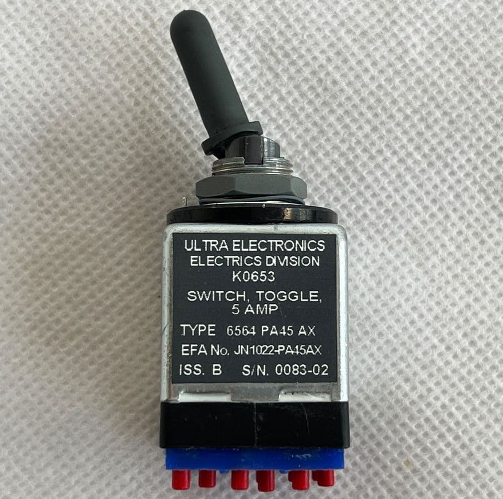 Aircraft Ultra Electronics Toggle Switch 4 Pole 2 Position 5A K0653 D4D
