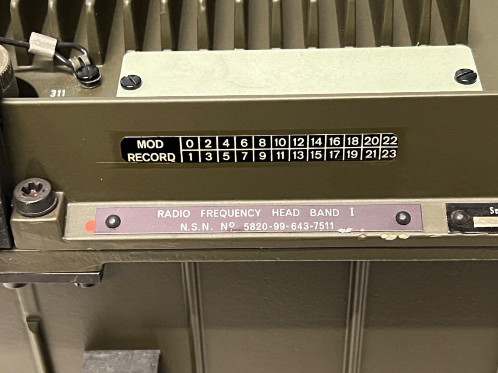 Army Military Ptarmigan Triffid Radio Frequency RF Head Band I GR383B