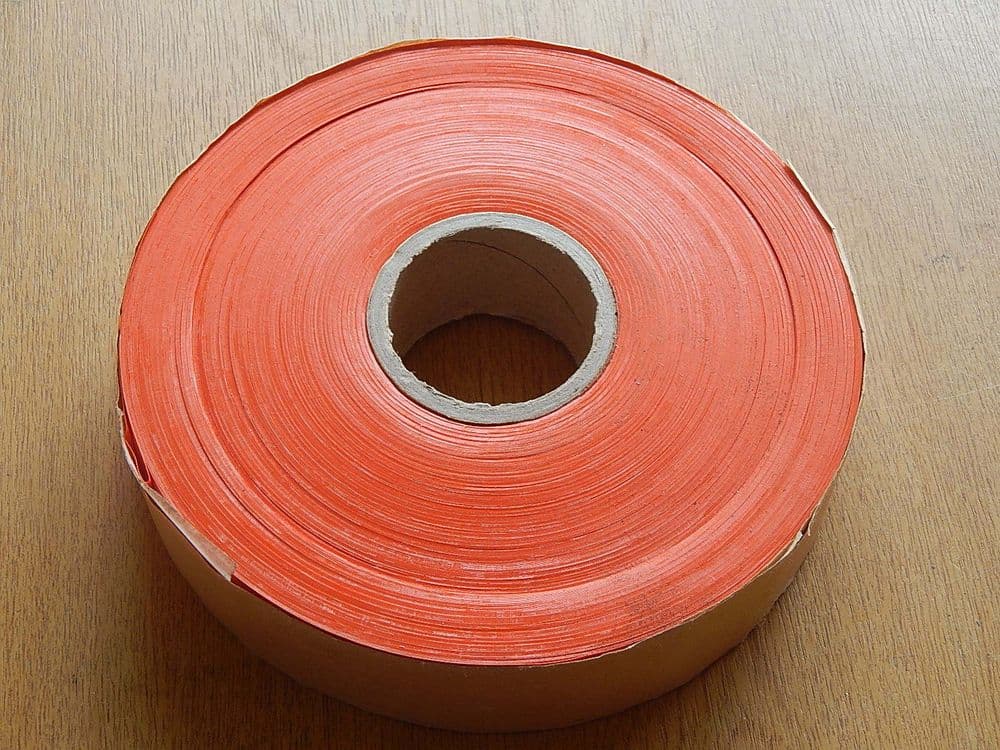 British Army Orange 38mm Mine And Minefield Marking Tape Unopened Roll 1R1C