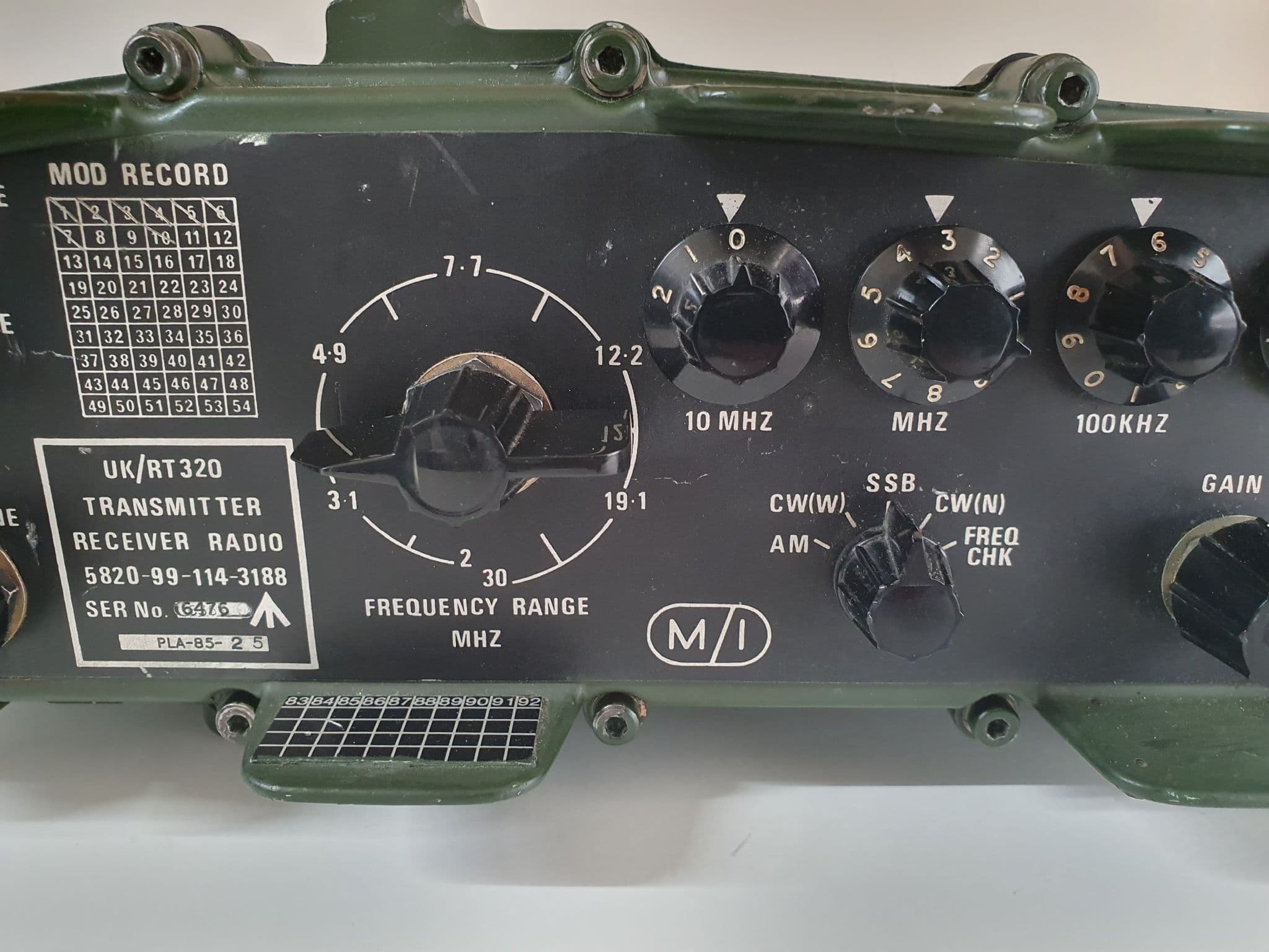 Clansman Radio PRC320 RT320 HF Radio Serial No 6476