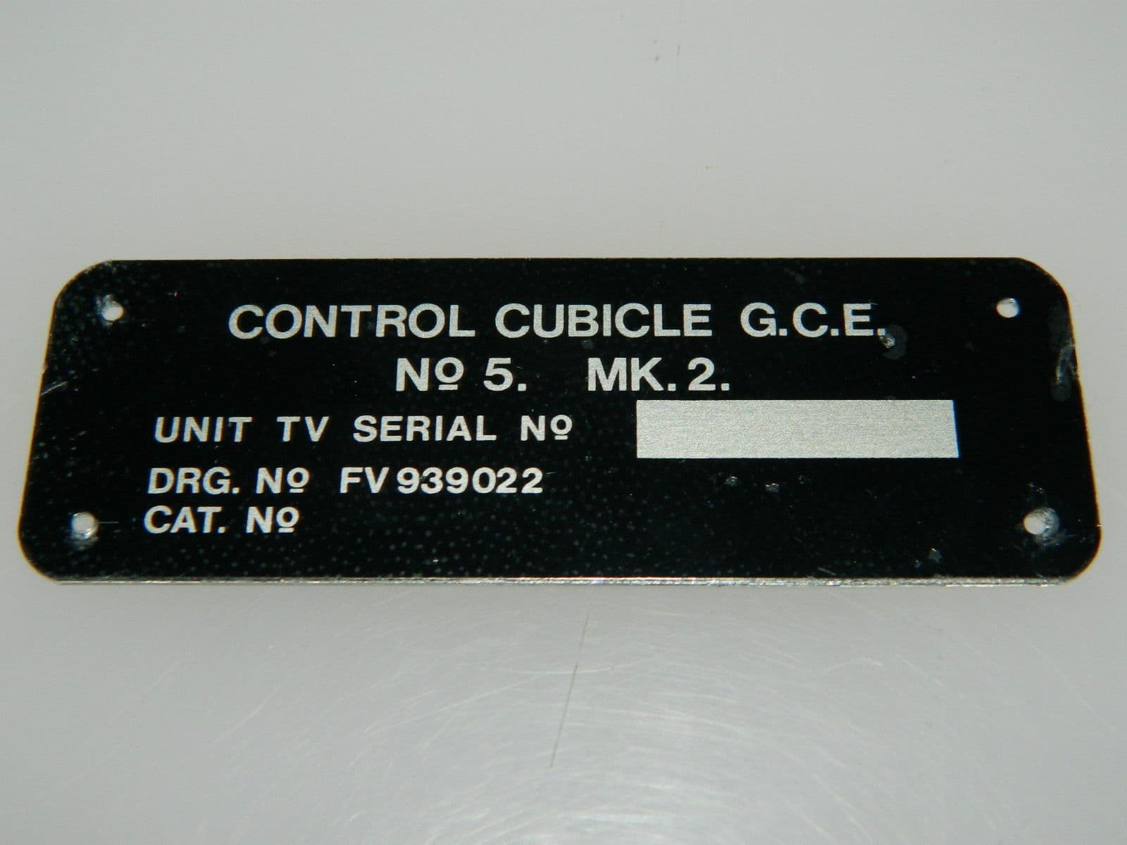 Control Cubicle Label Screw On Aluminium Dimensions 83mm x 29mm Q18