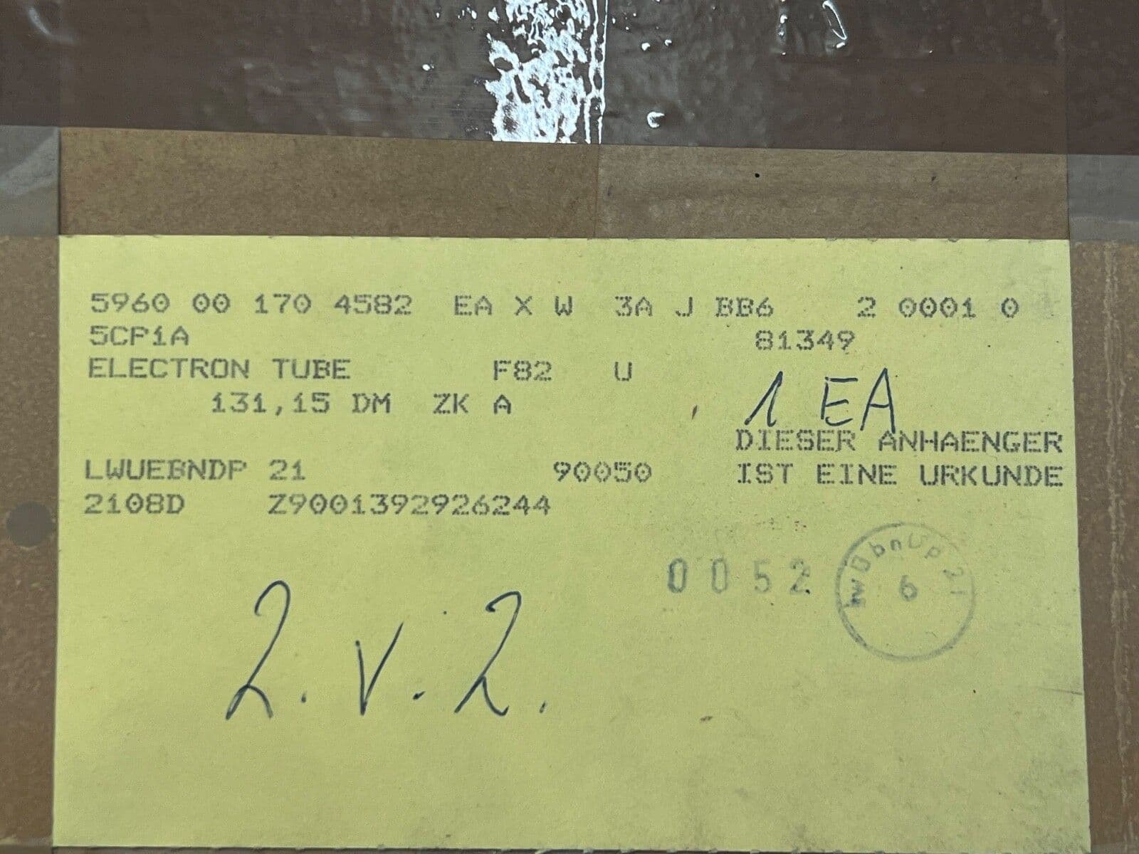 CRT Valvo 5CP1A Cathode Ray Tube Electron Picture Glass 12 Pin D4E