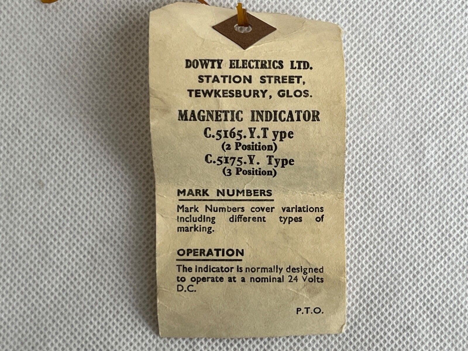 Dowty Aircraft Magnetic Indicator 3 Position MK335P Type 5175Y D5D