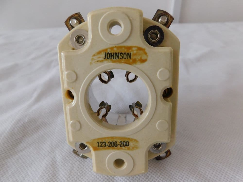 EF Johnson 4 Pin Electron Tube Socket 123-0206-200 D4C