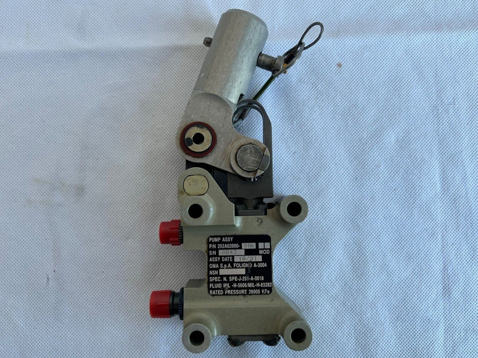 Eurofighter Typhoon Aircraft Hydraulic Hand Pump Assy From ZJ808 D4C