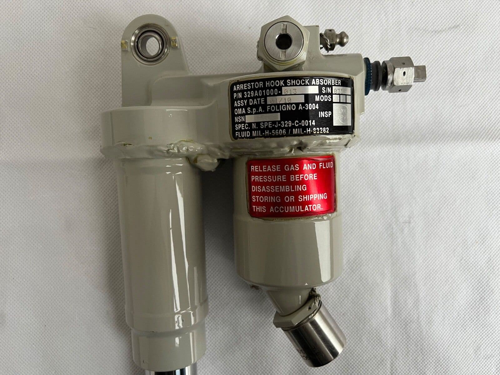 Eurofighter Typhoon Arrestor Hook Extension Actuator Shock Absorber ...