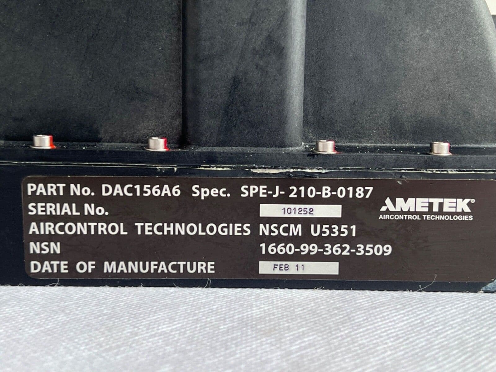Eurofighter Typhoon Pilots Suit Liquid Conditioner Generator Unit CN8B