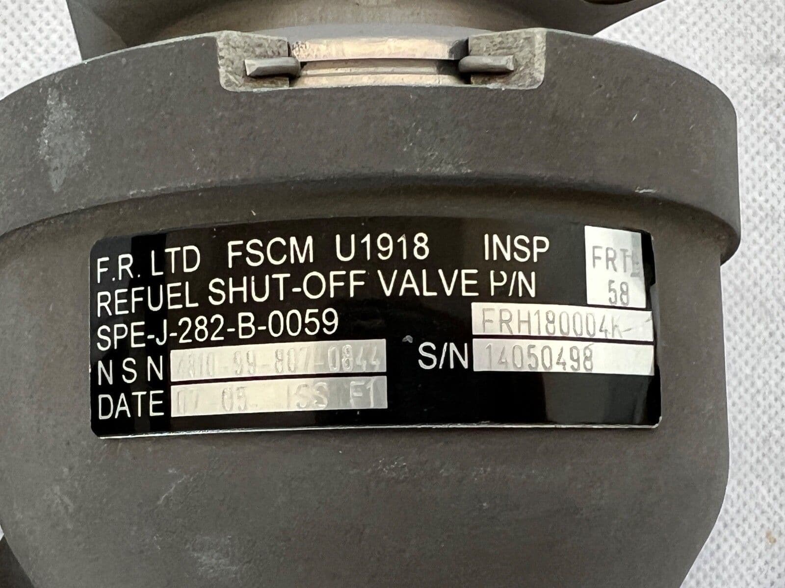 Eurofighter Typhoon Rear Tank Fuselage Refuel Shut-Off Valve ZJ815 D5D