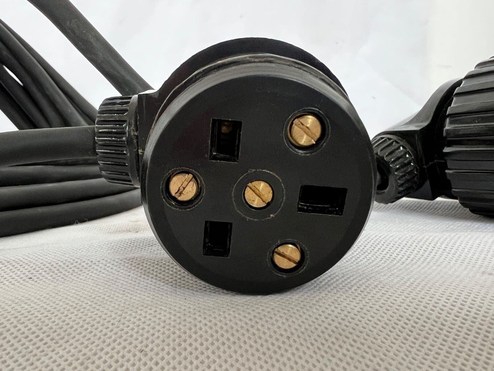 Ex Army Generator Extension Power Cable With 3 Pin Festoon Plugs 240V D5E
