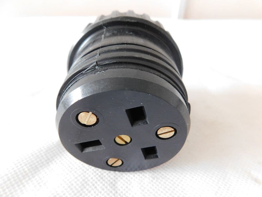 Ex Army Military Female 3 Pin Weather Resistant Generator Festoon Plug D5C