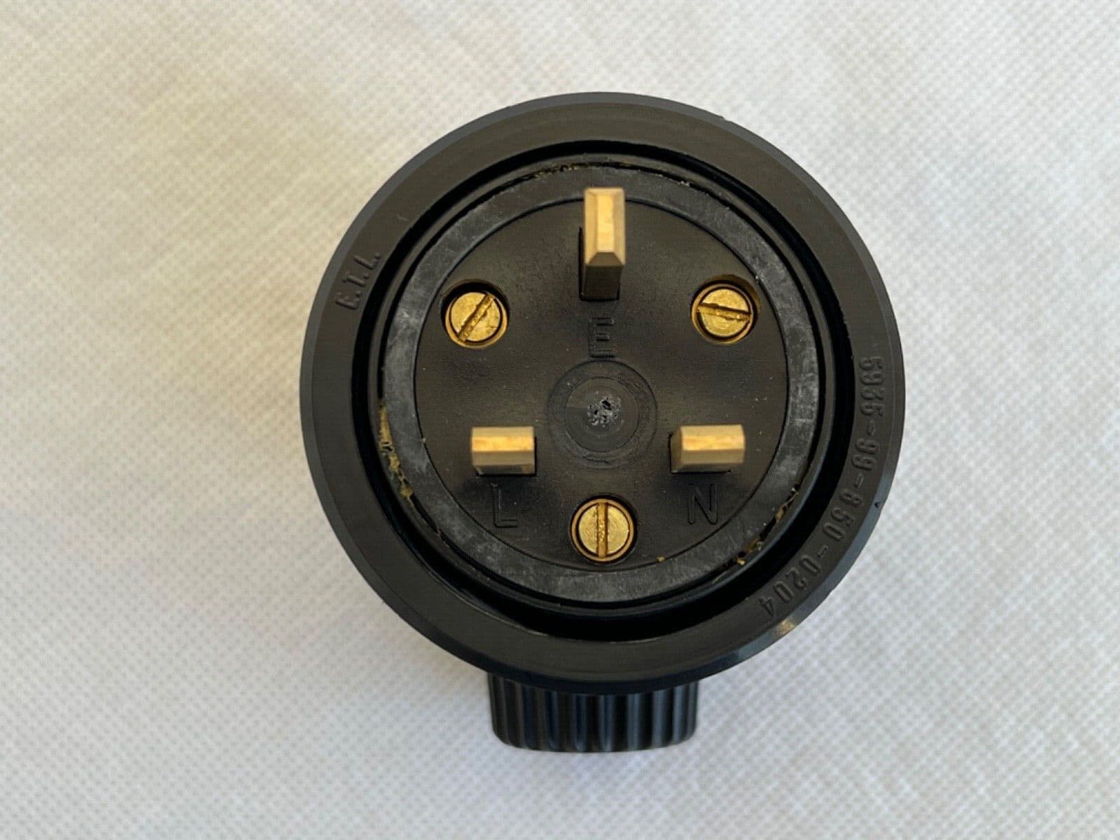 Ex Army Military Right Angle 3 Pin Generator Festoon Connector Plug D5D