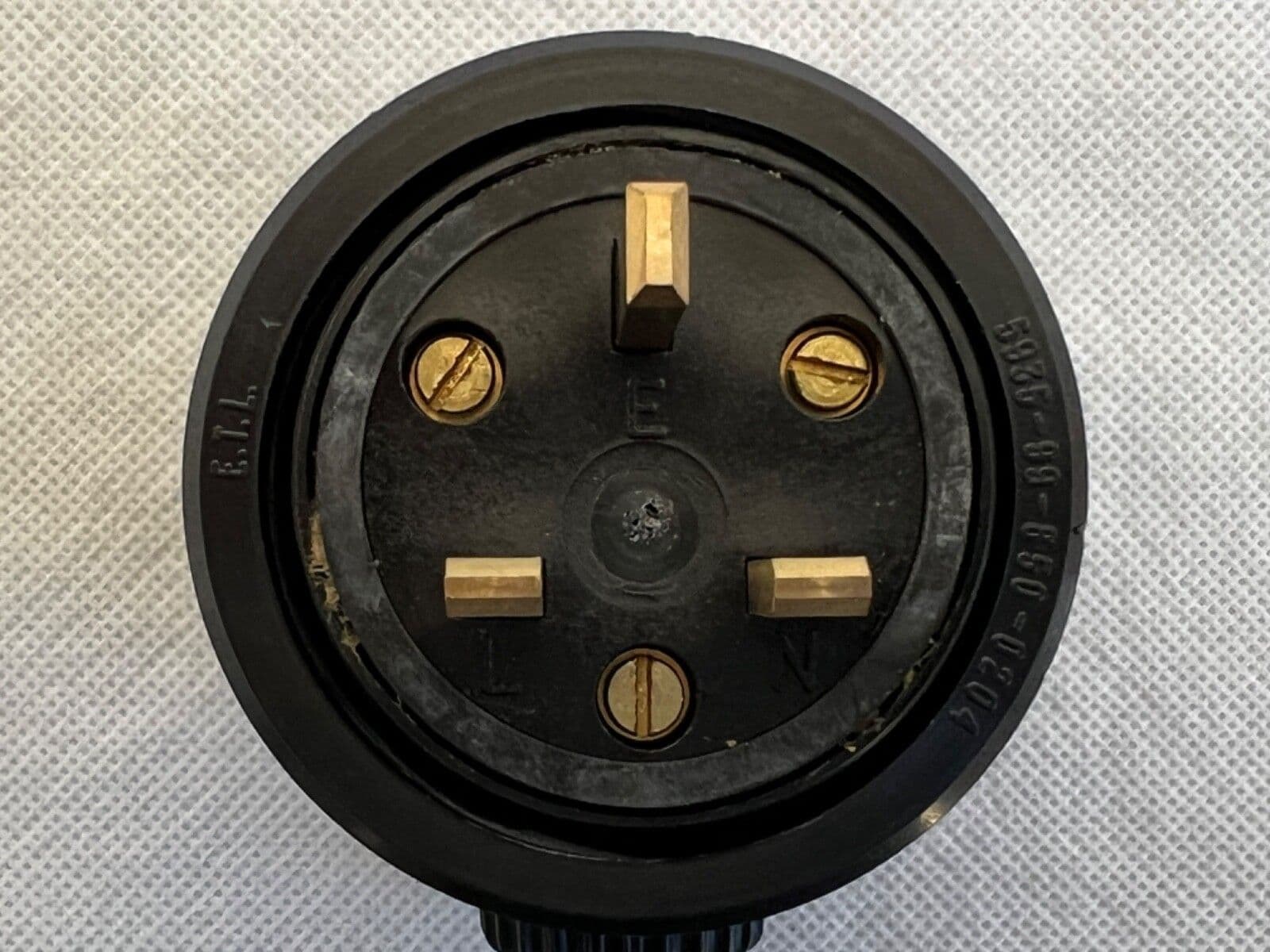 Ex Army Military Right Angle 3 Pin Generator Festoon Connector Plug D5D