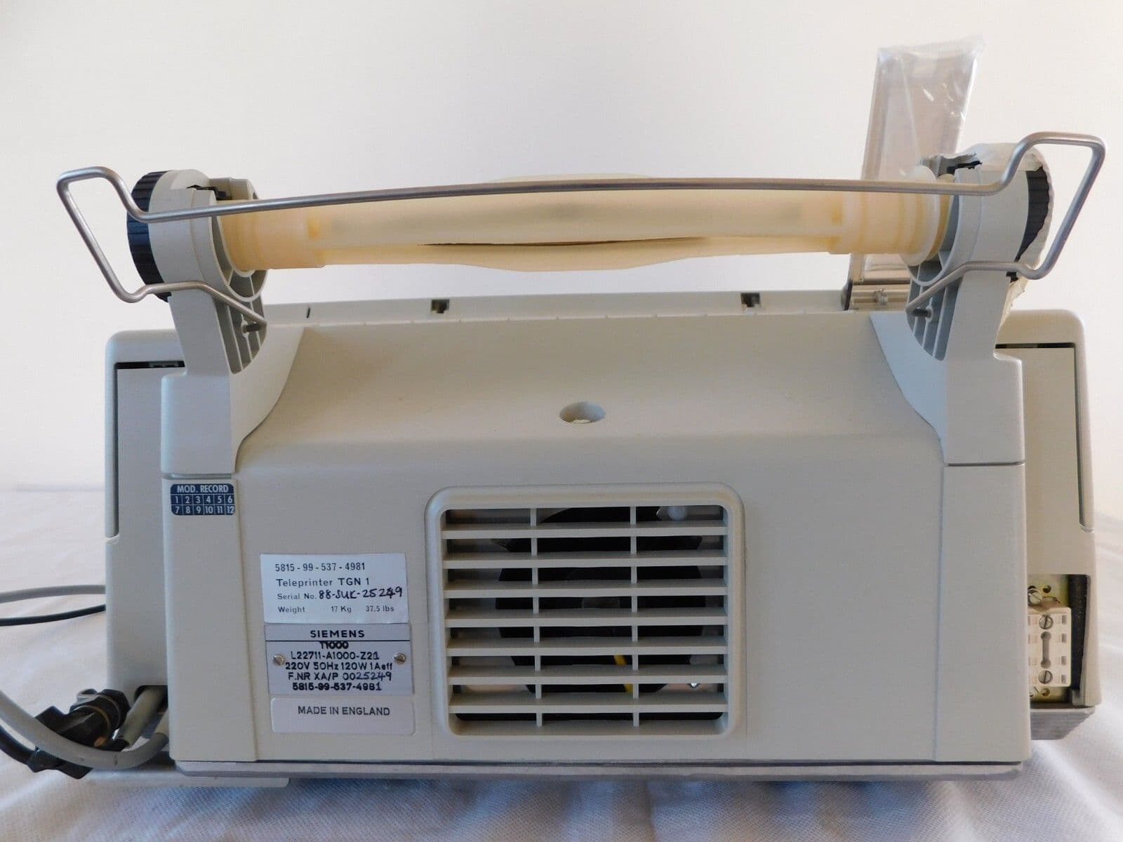 Ex MOD Siemens TGN1 Teleprinter PL4