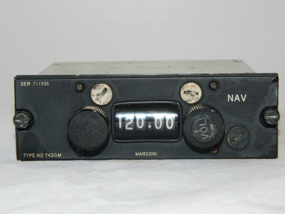 Ex RAF Aircraft Cockpit VOR/ILS Control Unit Type 7430M Marconi 1R10C
