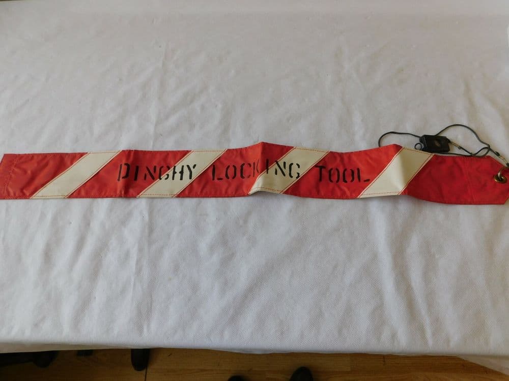 Ex RAF Aircraft Dinghy Locking Tool And RBF Flag Ref No 26DL/6011771 1R5A