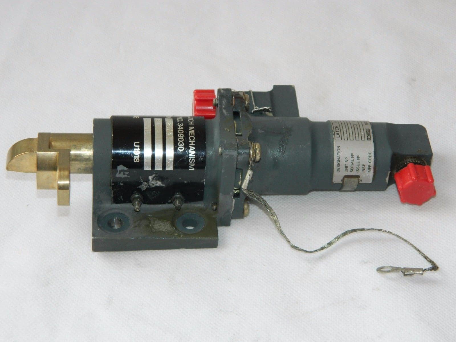 Ex RAF Aircraft Down Latch Mechanism And Actuator Assembly P/No 3409034 ...