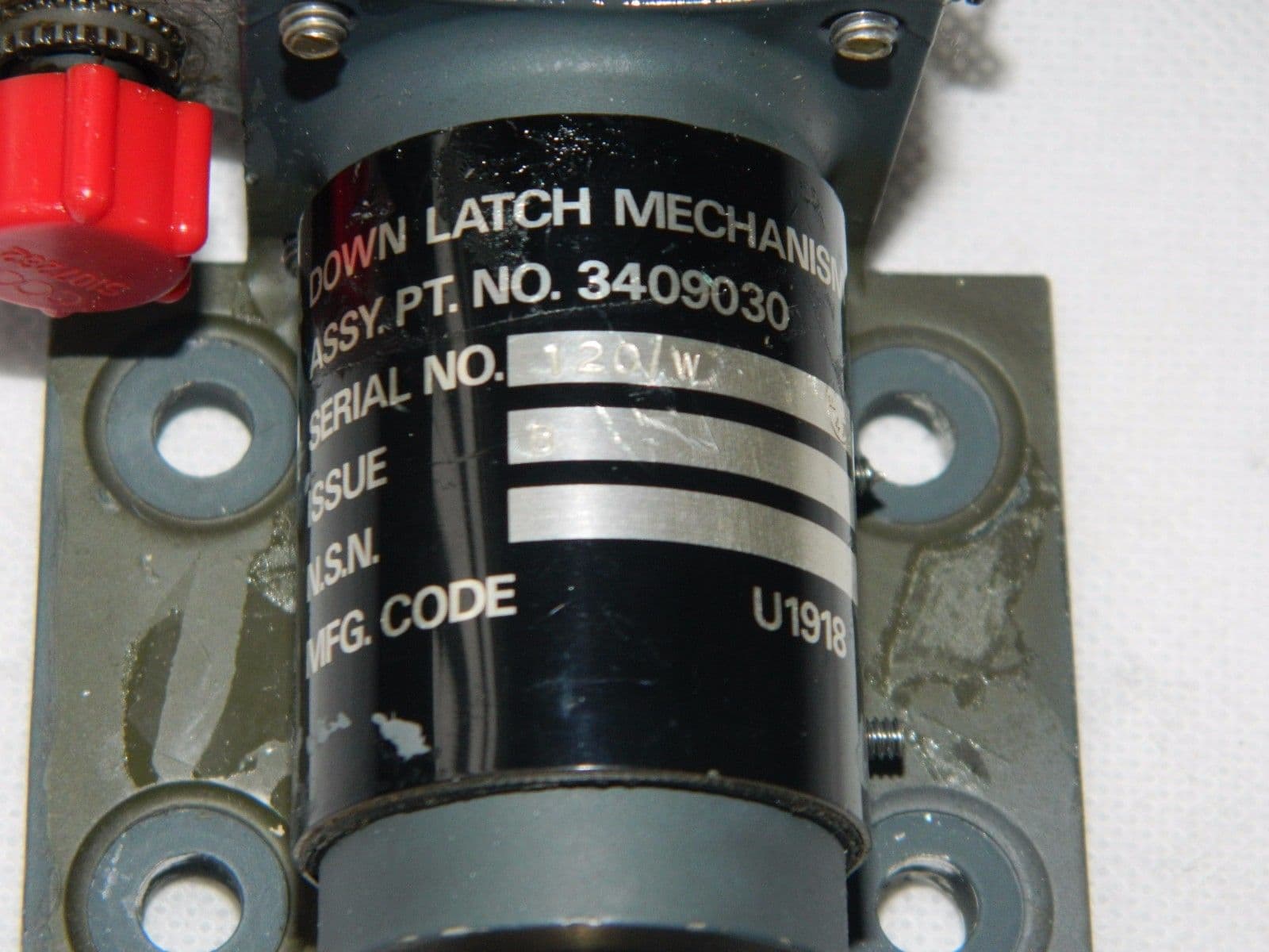 Ex RAF Aircraft Down Latch Mechanism And Actuator Assembly P/No 3409034 ...