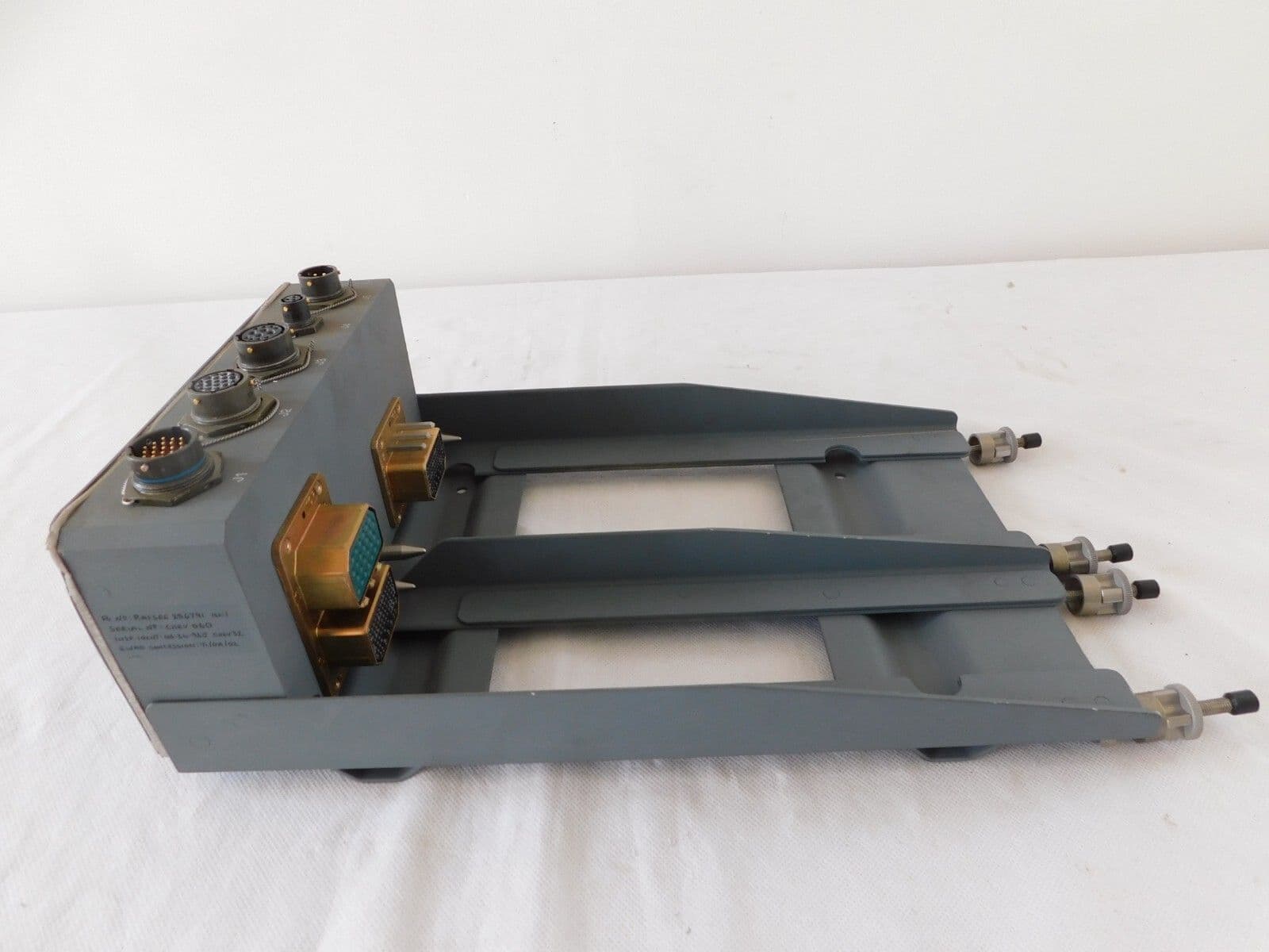 Ex RAF Aircraft Equipment Dual Mounting Tray With Connectors PL53