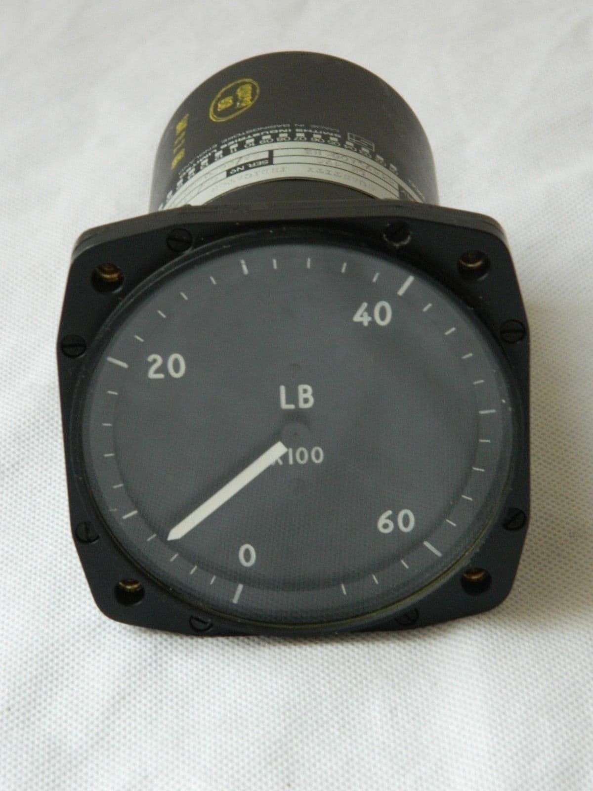 Ex RAF Aircraft Fuel Quantity Indicator 0-6000Lb Part No LK176 1R6D