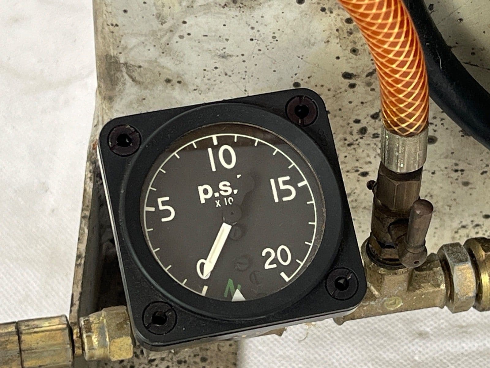 Ex RAF Aircraft Ground Crew Air Hand Pump With Pressure Gauge D6E