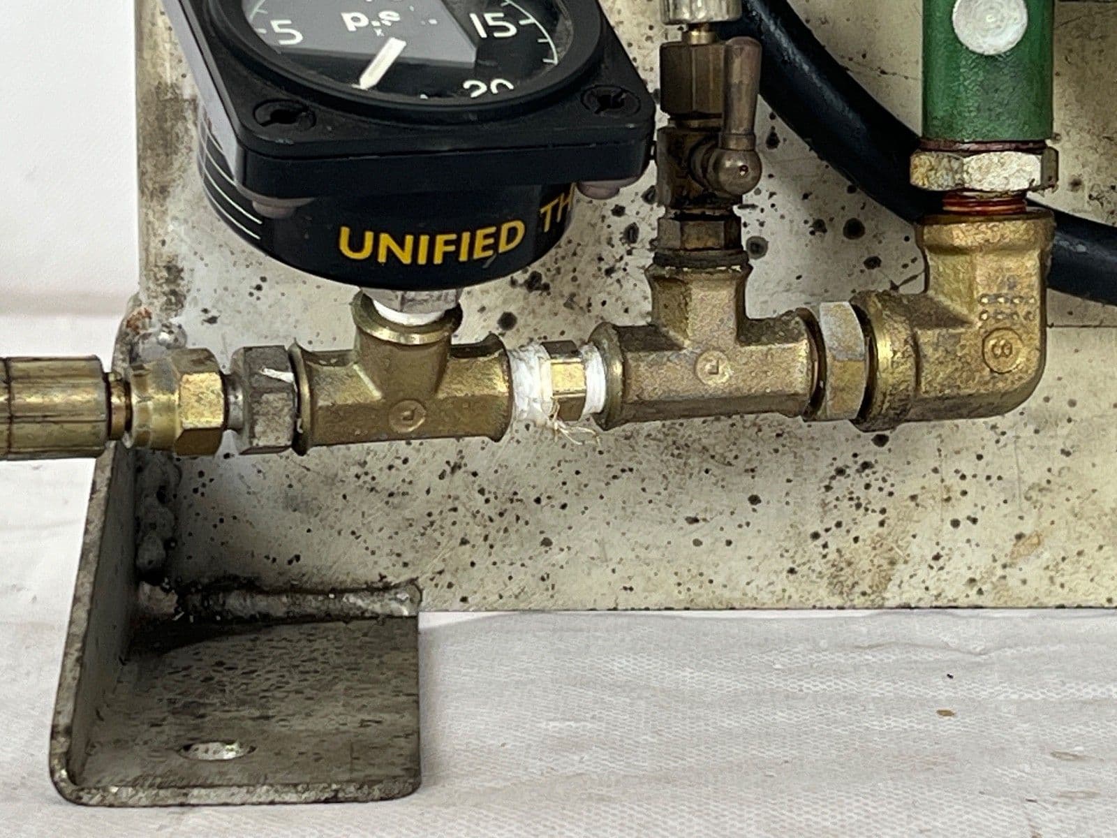 Ex RAF Aircraft Ground Crew Air Hand Pump With Pressure Gauge D6E