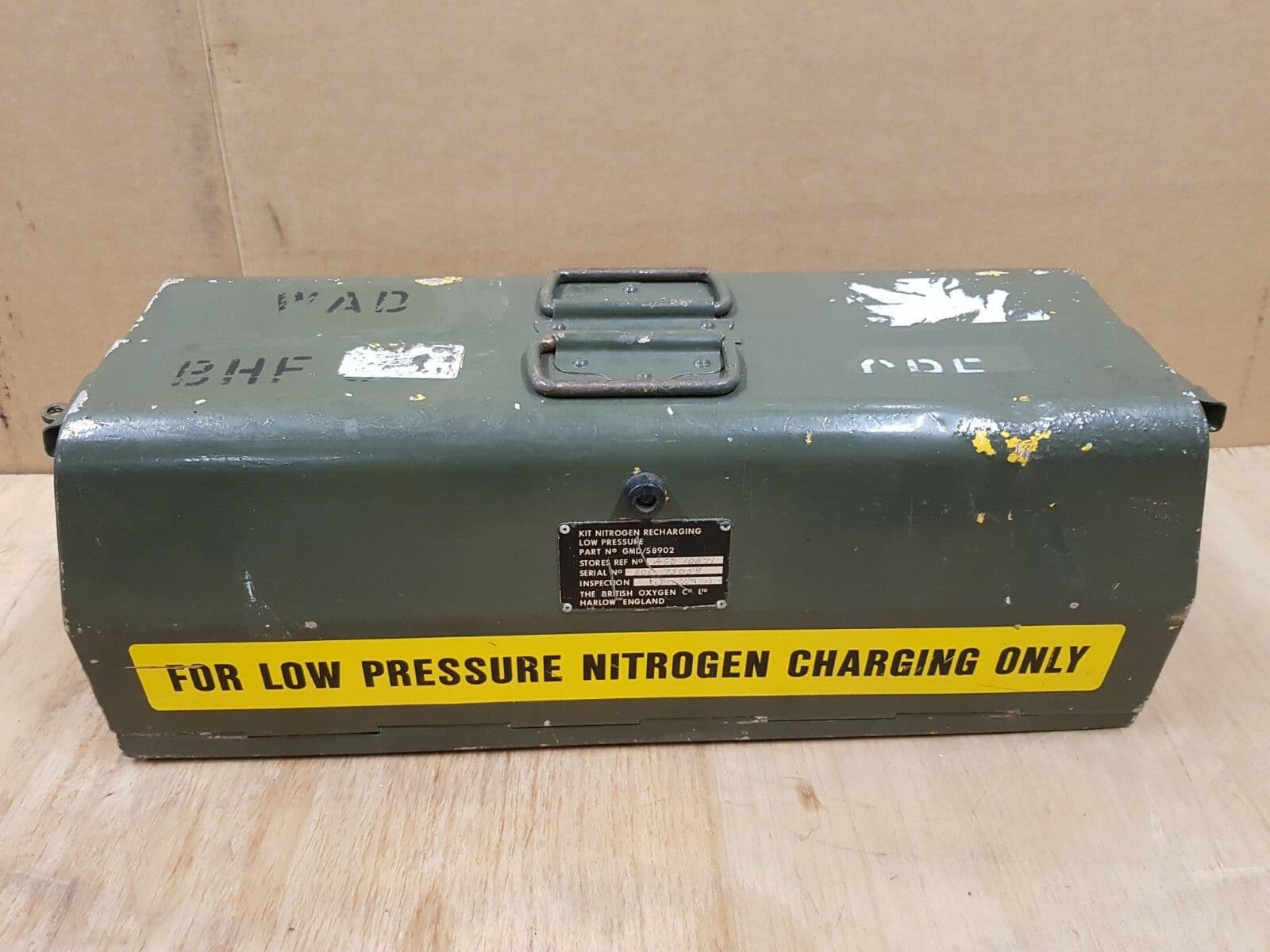 Ex RAF Aircraft Ground Crew Low Pressure Nitrogen Charging Kit No Tank ...