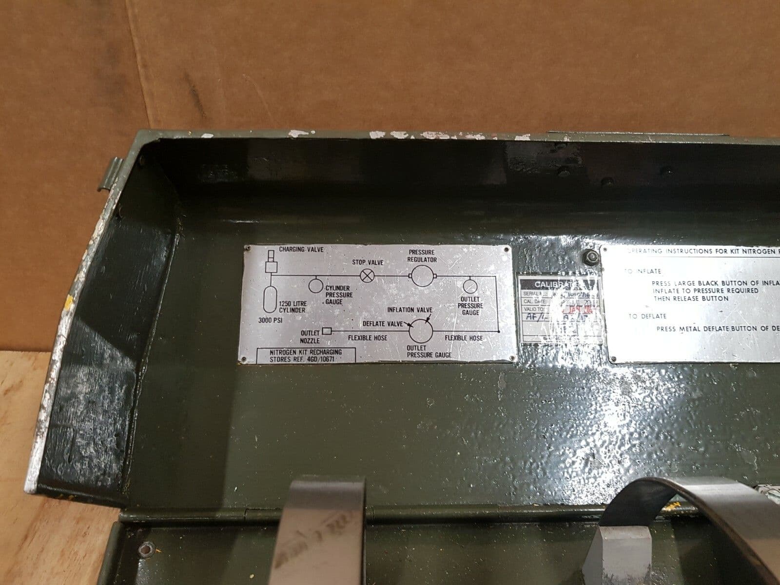 Ex RAF Aircraft Ground Crew Low Pressure Nitrogen Charging Kit No Tank GR400A