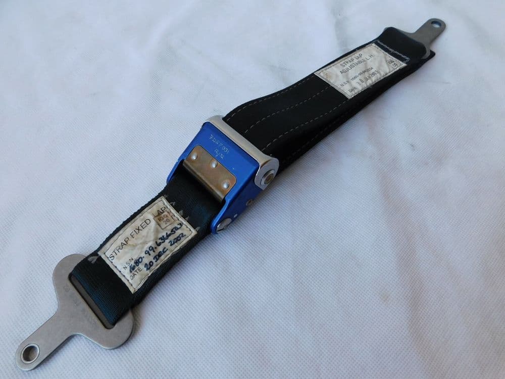 Ex RAF Aircraft Seat Left Hand Adjustable Lap Strap 1R8D