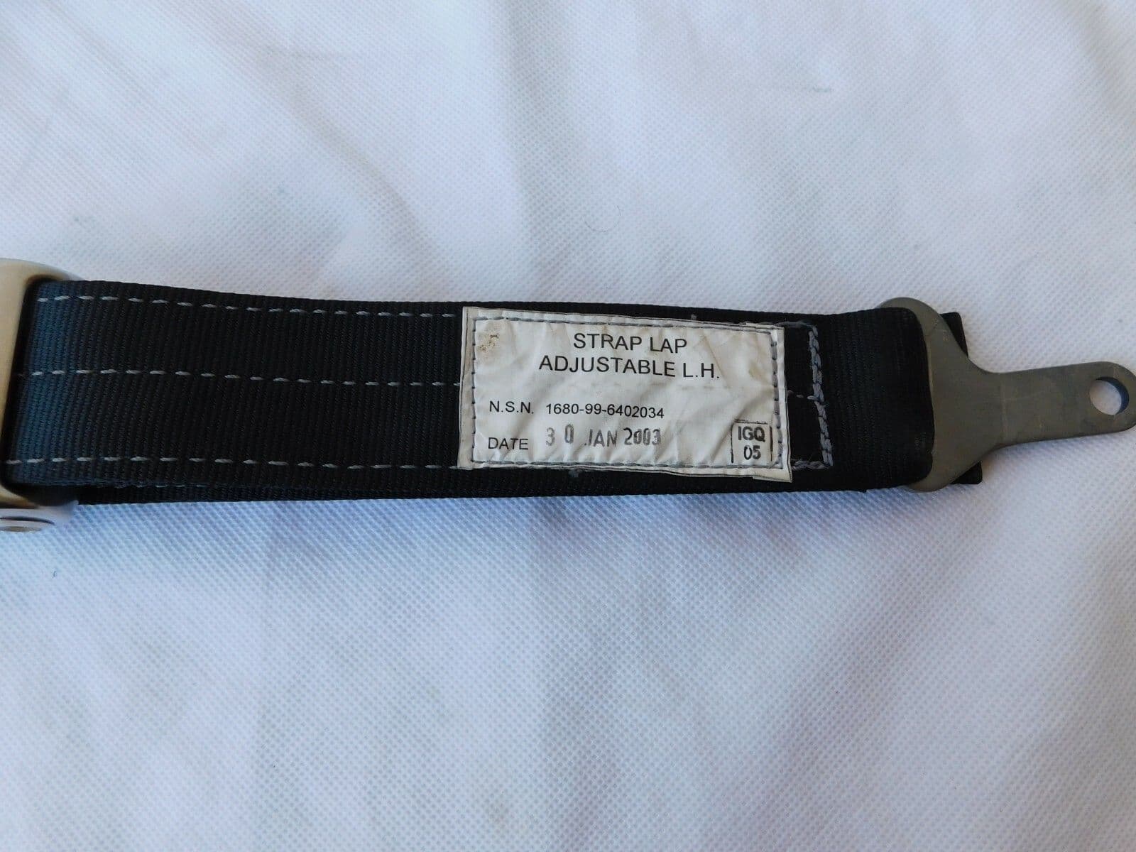 Ex RAF Aircraft Seat Left Hand Adjustable Lap Strap 1R8D