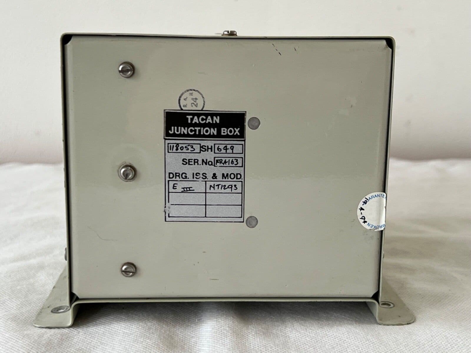 Ex RAF Aircraft Tacan Junction Box D5C