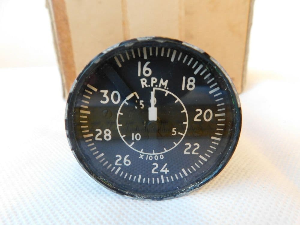 Ex RAF Aircraft Tachometer 0-30 000 RPM Ref No 6A/4339148 1R3A