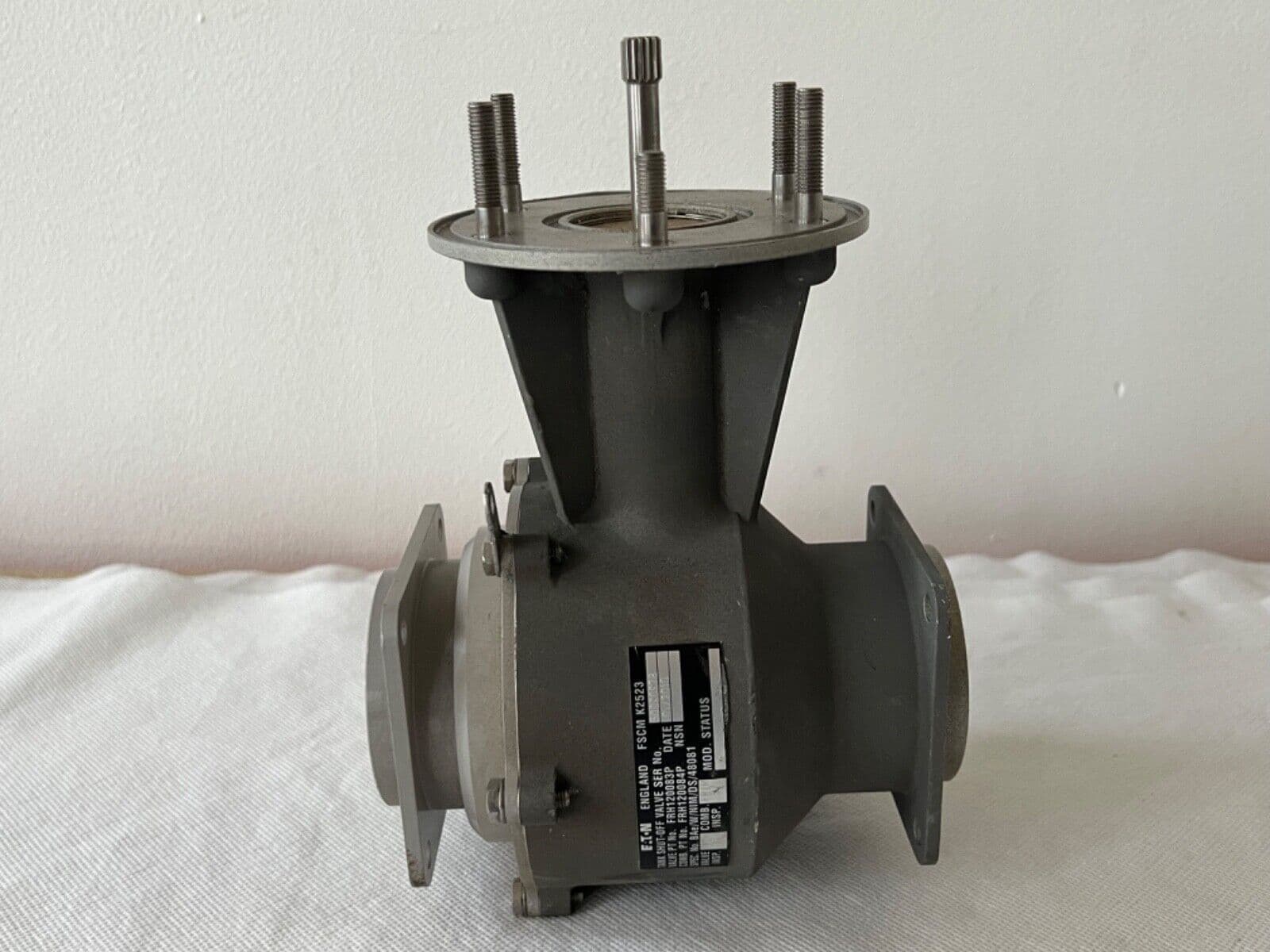 Ex RAF Aircraft Tank Shut-Off Valve Aviation Art Upcycle D5C