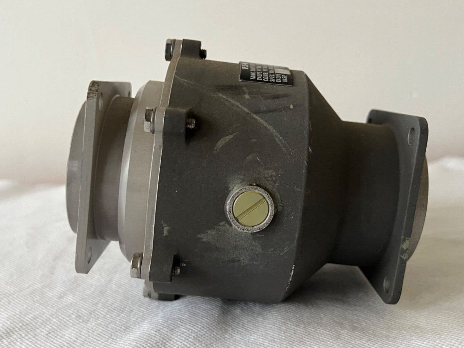 Ex RAF Aircraft Tank Shut-Off Valve Aviation Art Upcycle D5C