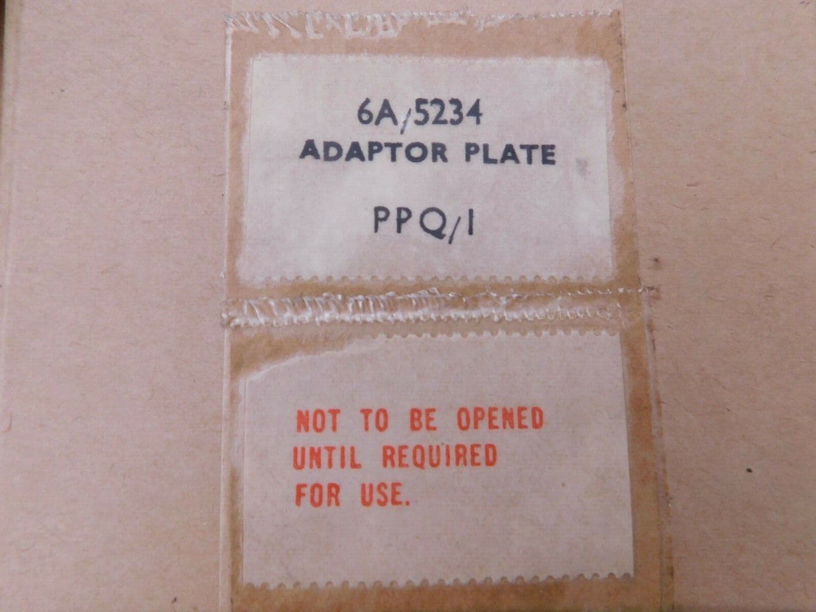 Ex RAF Cockpit Instrument Adapter Plate Ref No 6A/5234 1R9B