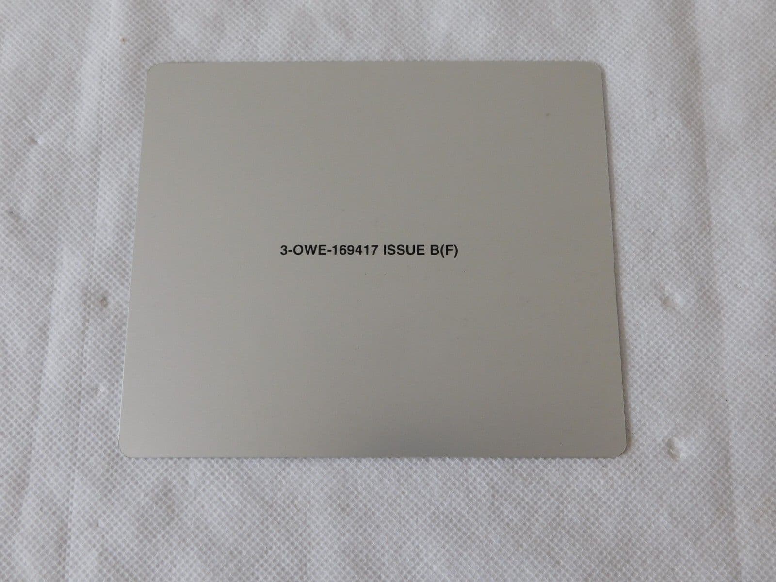 Ex RAF Engine Fire Extinguisher Label D4B