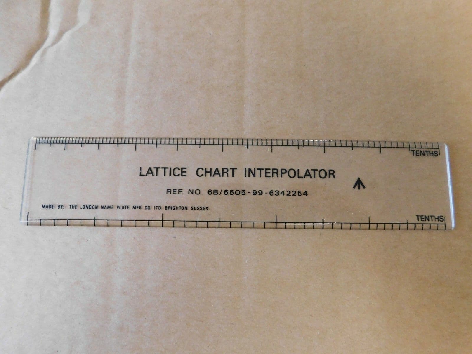 Ex RAF Lattice Chart Interpolator Loran Ruler 1R3B